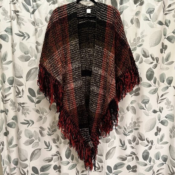 Cracker Barrel | Sweaters | Plaid Shrug Poncho | Poshmark